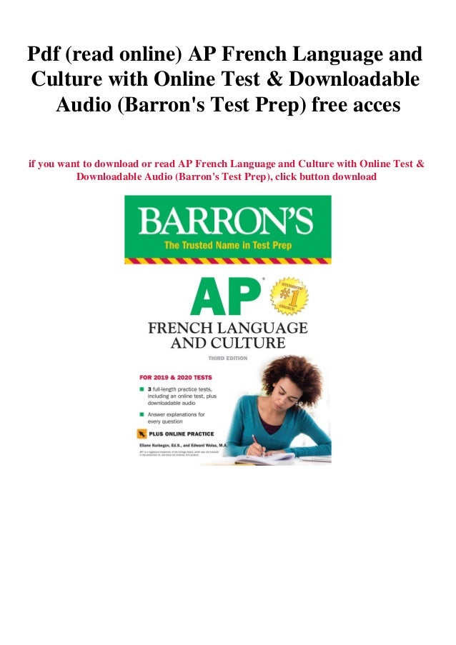 barron's ap french language and culture