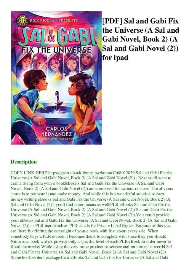 [PDF] Sal and Gabi Fix the Universe (A Sal and Gabi Novel Book 2) (A ...