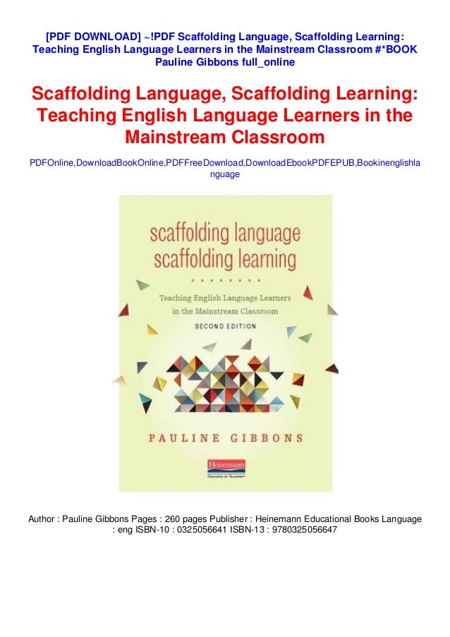 ~!PDF Scaffolding Language, Scaffolding Learning: Teaching English ...