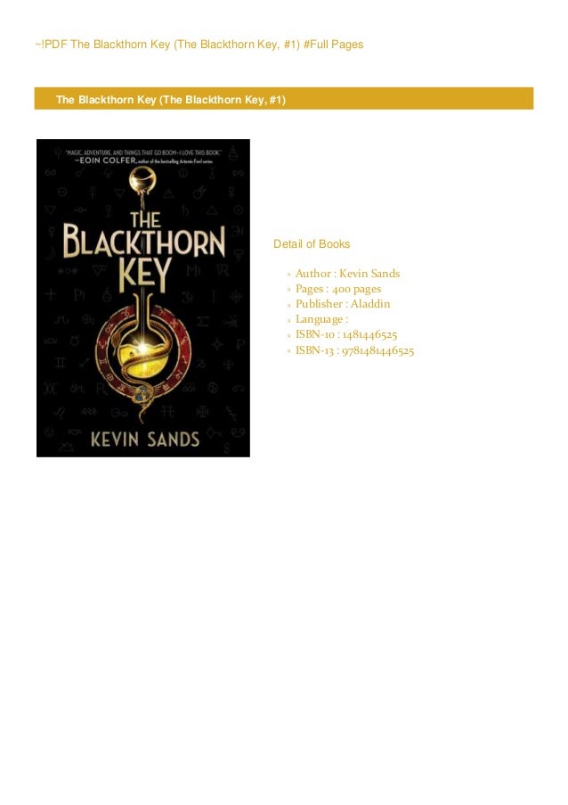 The blackthorn key book - klocanada