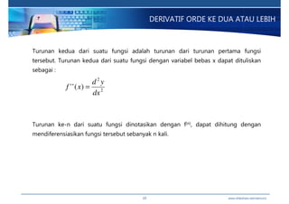 Pdf W10 & 11 Kalkulus Diferensial | PPT
