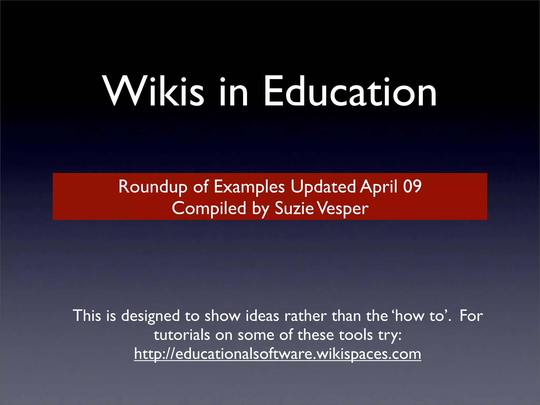 Wiki Examples in Education | PDF