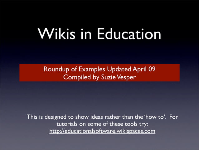 Wiki Examples in Education | PDF
