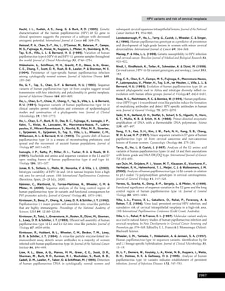 Molecular variants of human papillomavirus types 16 and 18 ...