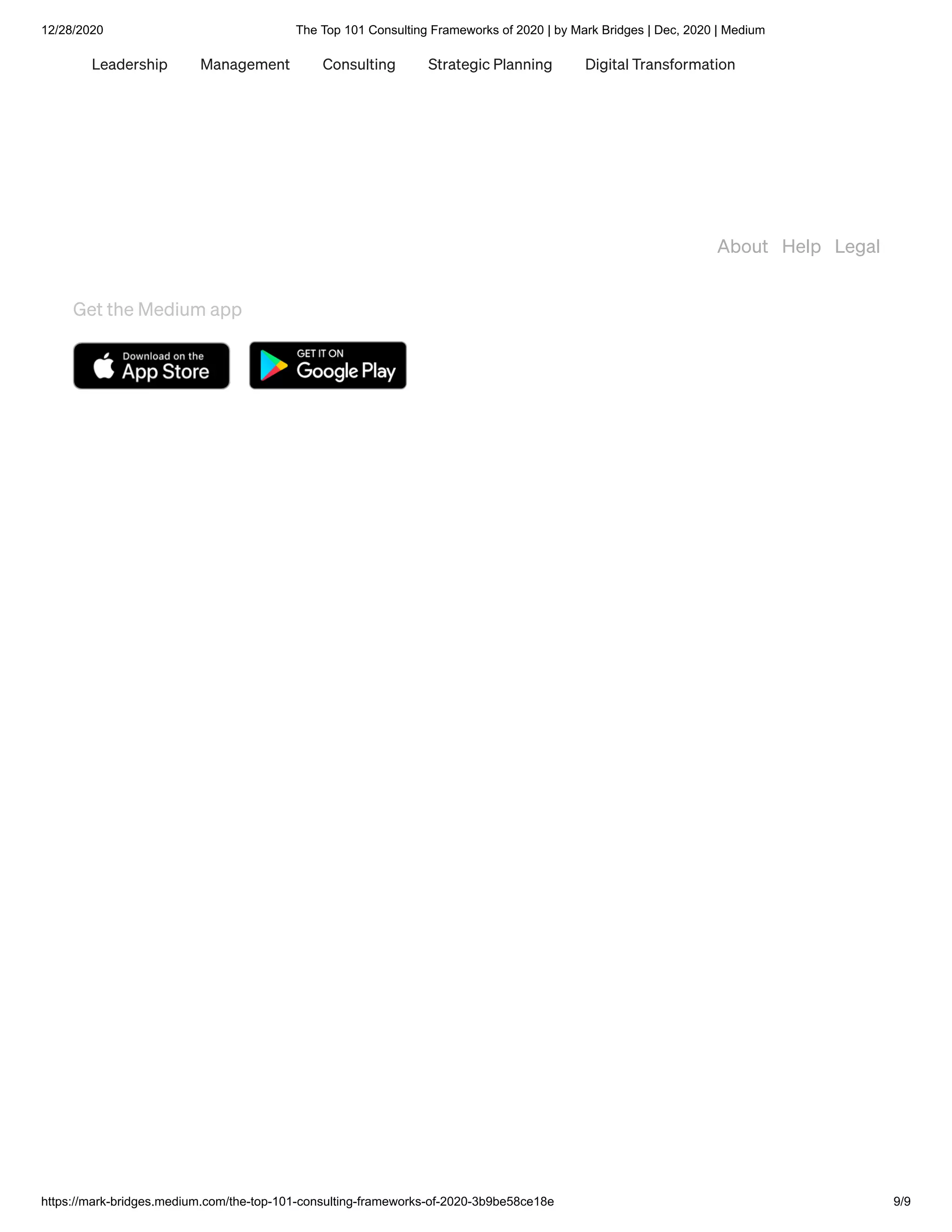 The Top 101 Consulting Frameworks of 2020 | PDF