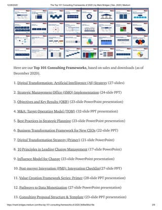 The Top 101 Consulting Frameworks of 2020 | PDF