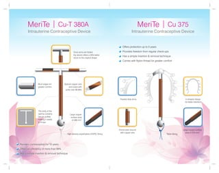MERITE CU 380 A - INTRAUTERINE CONTRACEPTIVE DEVICE Brochure | PPT