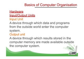 Basic Computer organisation class 11th presentation for any program | PPT