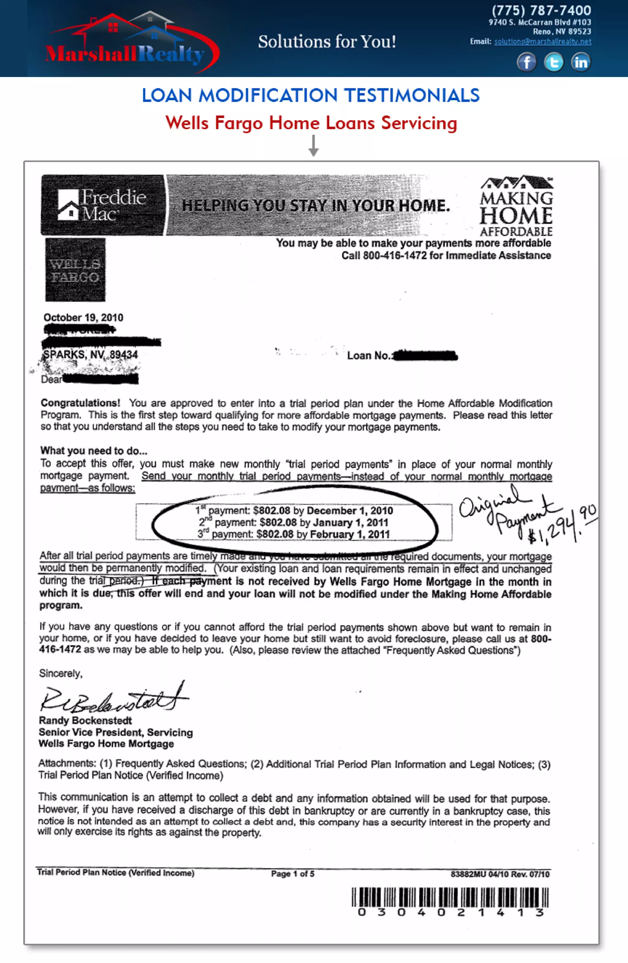 LOAN MODIFICATION TESTIMONIAL1 | PDF