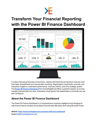 Comprehensive Financial Analysis with Power BI Dashboards | PDF