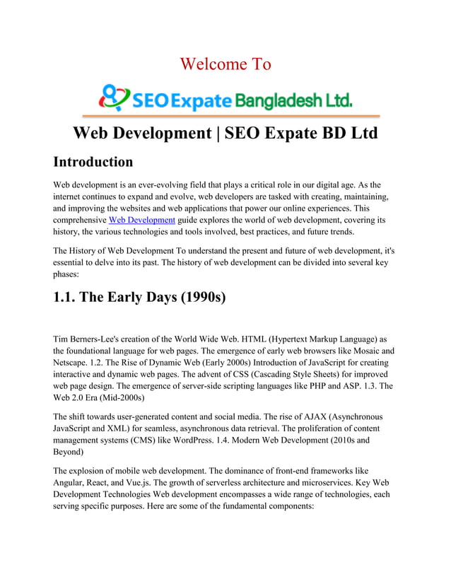 Web Development | PDF