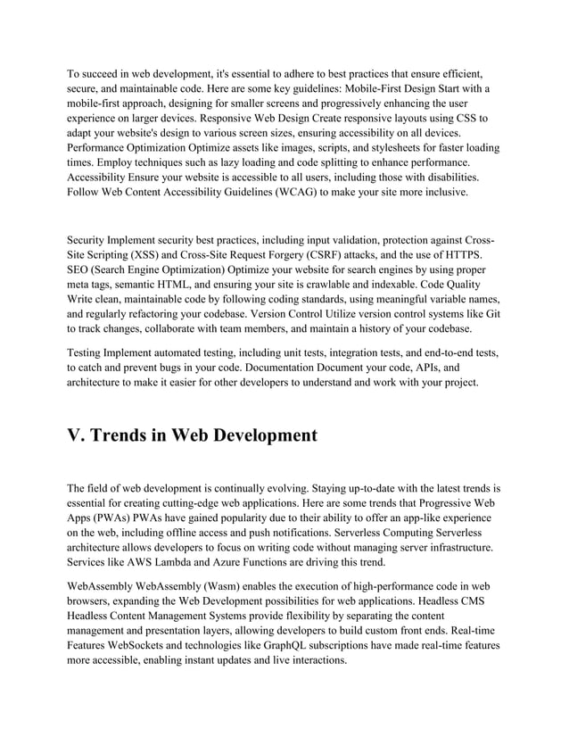 Web Development | PDF