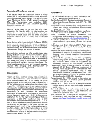 Enhancing Energy Efficiency of Distribution Transformers through Energy Conservation Techniques ...