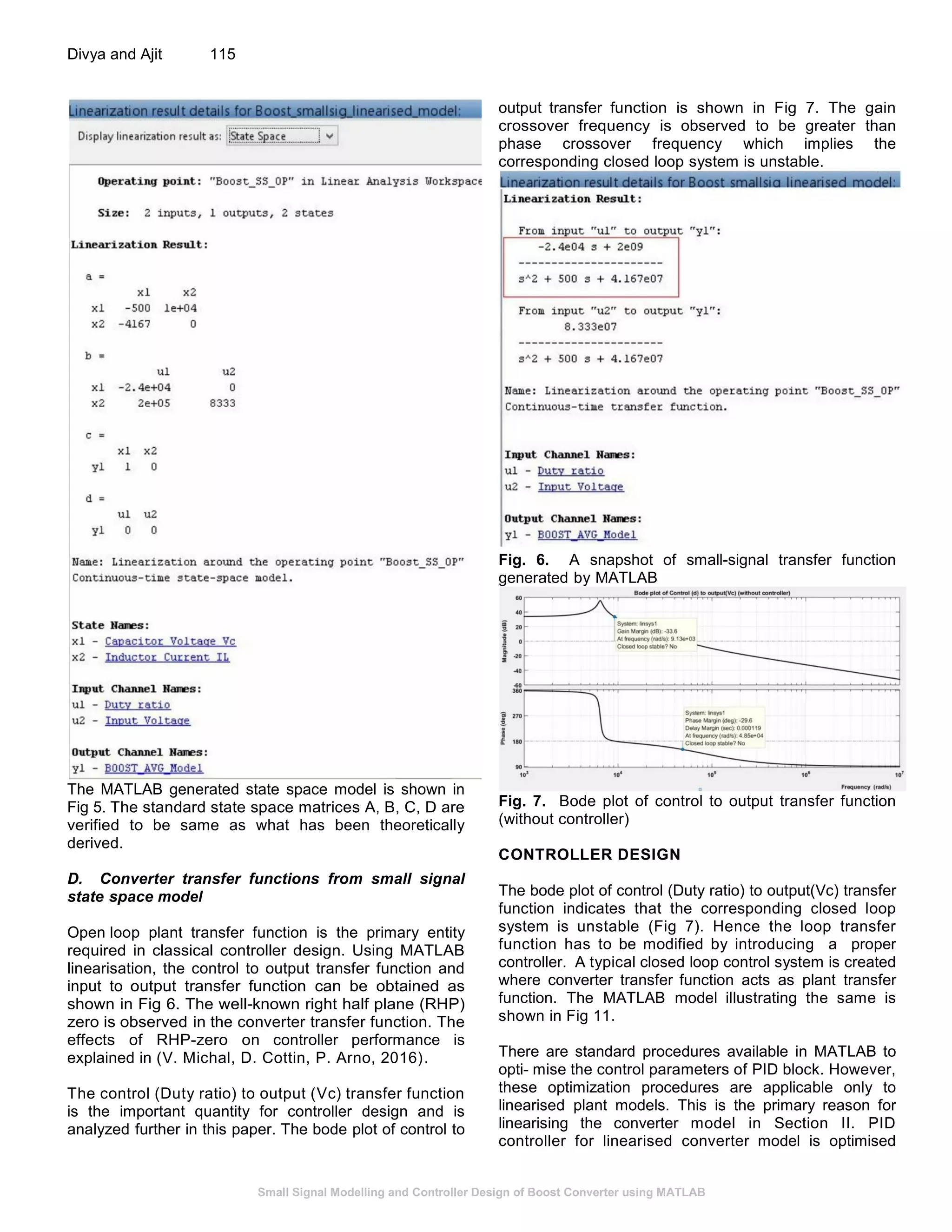 Small Signal Modelling and Controller Design of Boost Converter using MATLAB | PDF