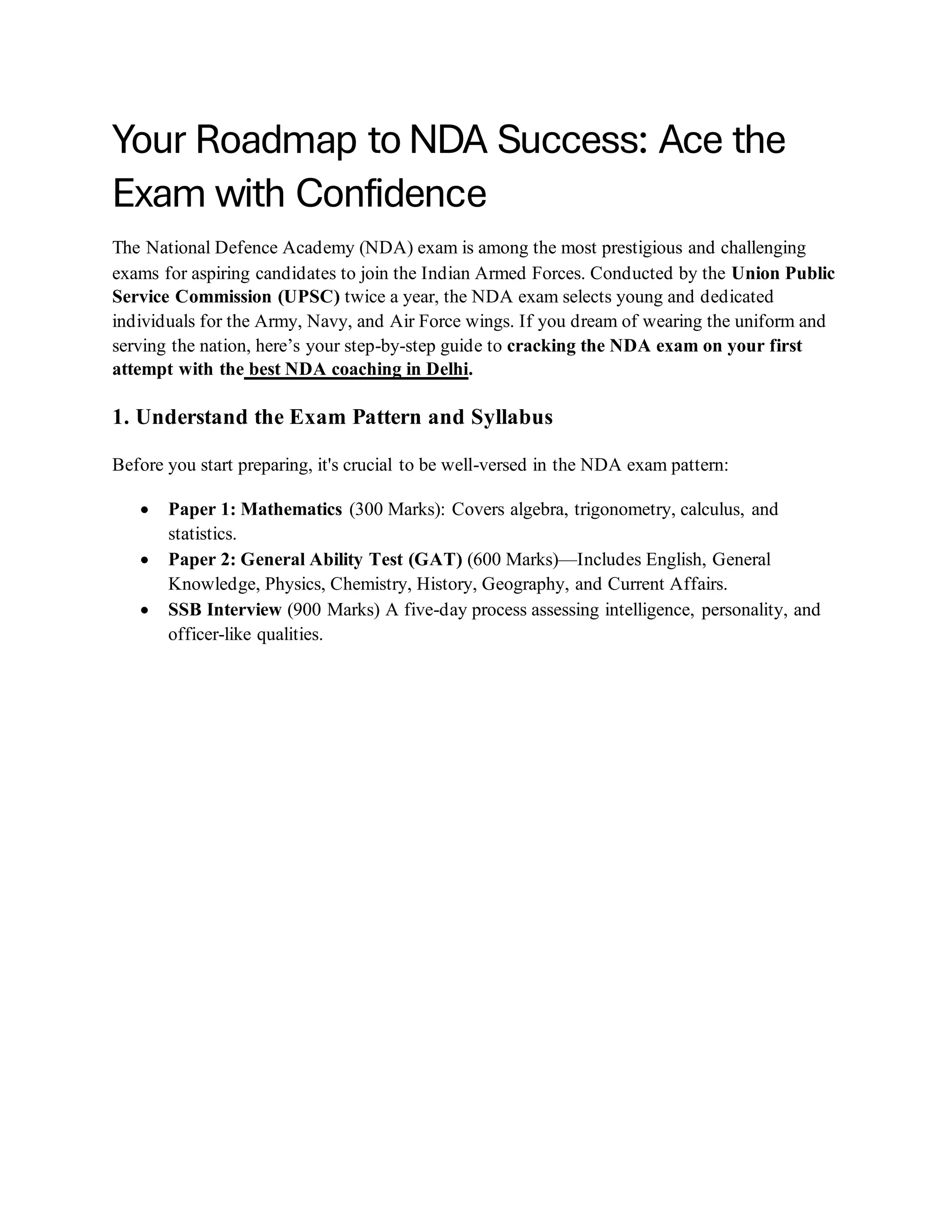 Your Roadmap to NDA Success: Ace the Exam with Confidence | PDF