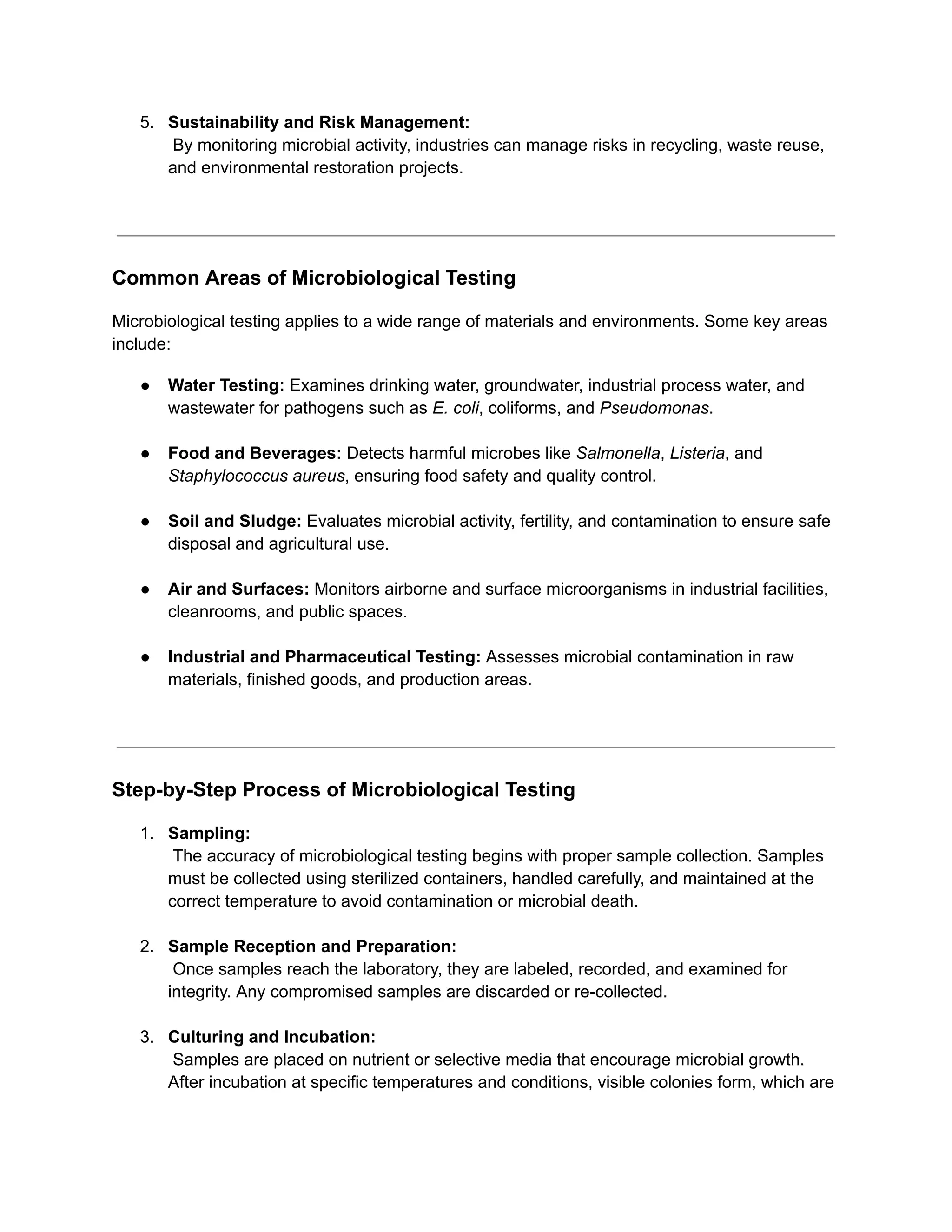 Comprehensive Guide to Microbiological Testing | PDF