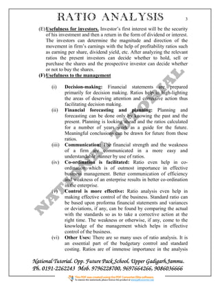 Ratio Analysis | PDF