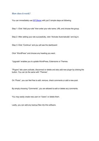 wpblazer review | PDF