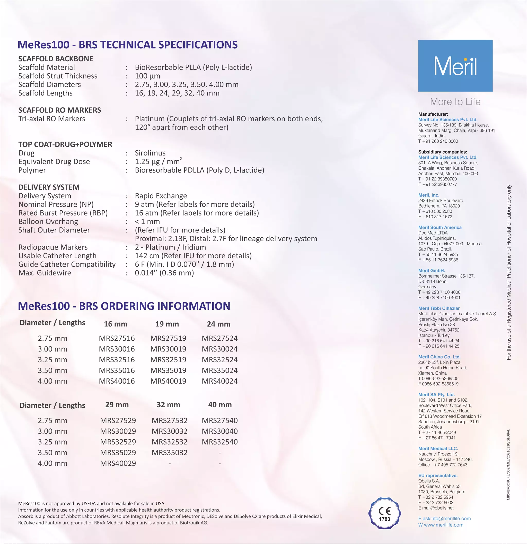 Explore the MeRes100, A Bioresorbable Scaffold Created by Meril Life | PDF
