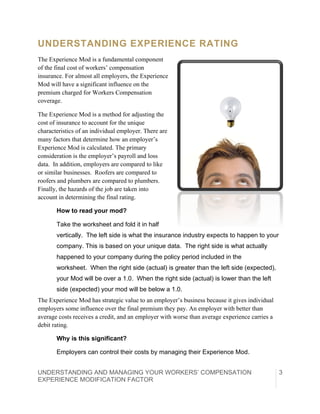 Understanding & Managing Your Workers' Compensation Experience Modification Factor | PDF