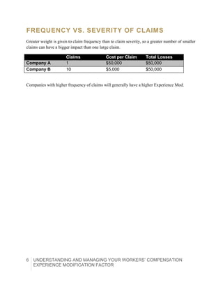 Understanding & Managing Your Workers' Compensation Experience ...