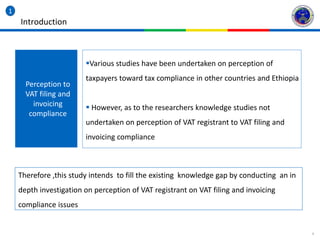 Perception of Value Added Tax Compliance in Ethiopia: Filing and ...