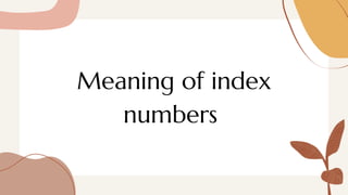 Index numbers | PPT