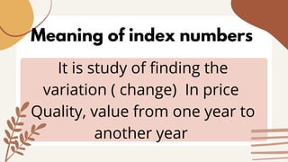 Index numbers | PPT
