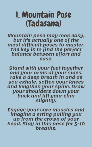 Yoga Poses For Beginners | PDF