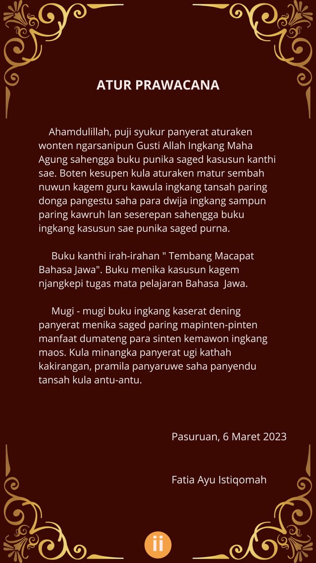 BUKU MACAPAT BAHASA JAWA | PDF