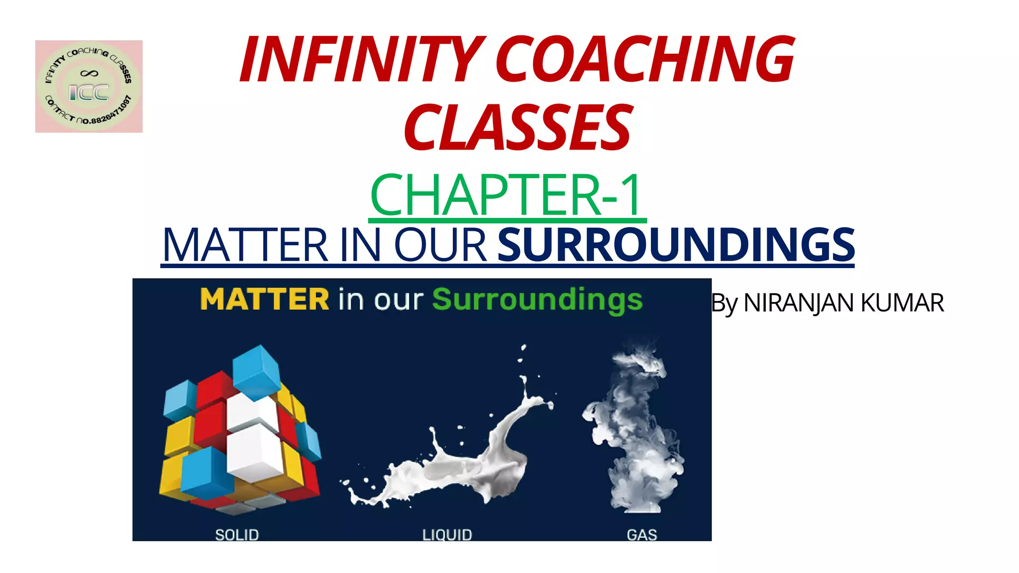 Matter in our surroundings class 9th,ppt,pdf. | PDF