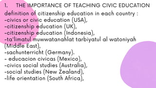 The Importance Of Teaching Civics Education At Home, School, Community.pdf