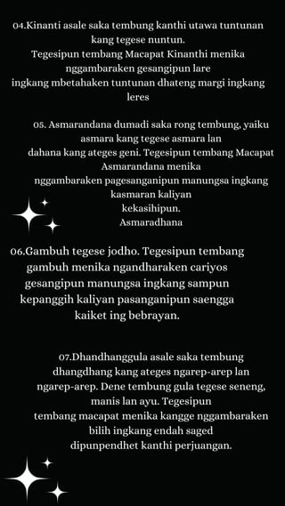 Bahasa Jawa Tembung Macapat Musyarofah | PDF