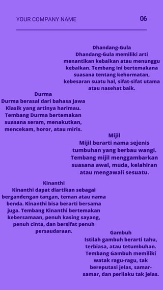 tembang macapat,filosofi macapat, Rochmatulloh | PDF