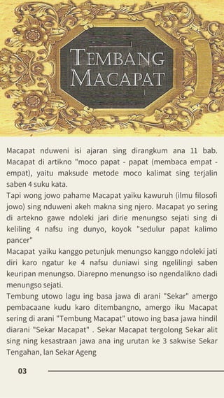 Materi Tembang Macapat | PDF