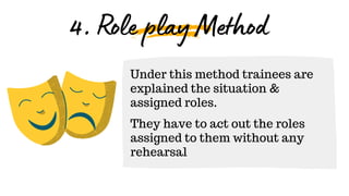 Methods Of Training - On Job Training | Off Job Training | PDF