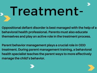Behavioral Disorder : Oppositional Defiant Disorder | PDF