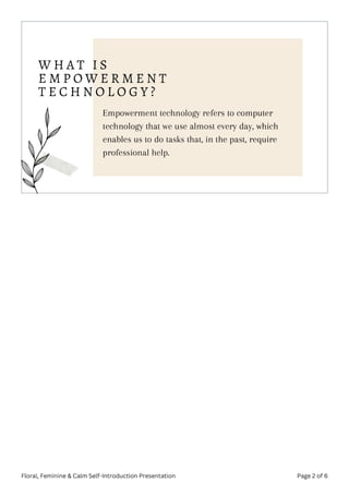 EMPOWERMENT TECHNOLOGY | PDF