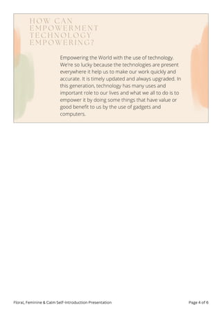 EMPOWERMENT TECHNOLOGY | PDF