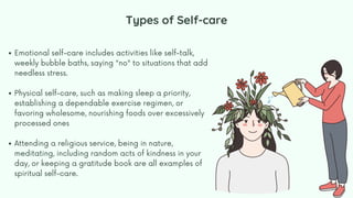 Self-Care as a Preventive Measure for Mental Health: Ideas and Practices | Solh Wellness | PDF