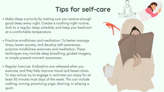 Self-Care as a Preventive Measure for Mental Health: Ideas and Practices | Solh Wellness | PDF