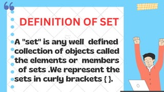 Sets and it's types | PDF