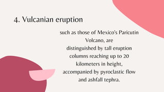 Types of volcanic eruptions. | PDF