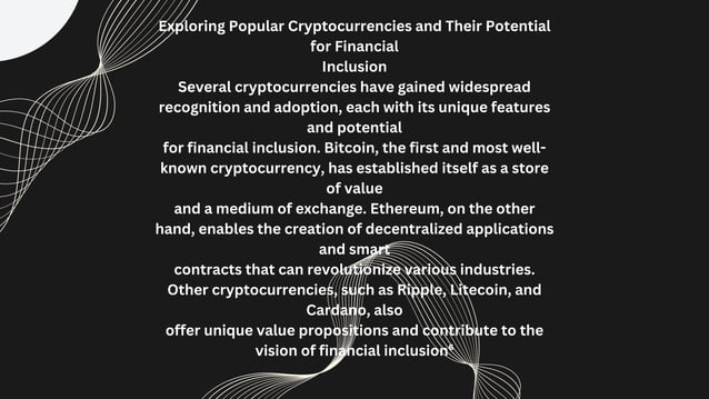 Cryptocurrency and Defi : Bridging the gap for financial inclusion. | PDF