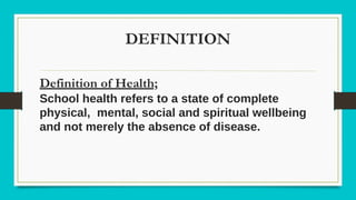 SCHOOL HEALTH SERVICES.. | PPT
