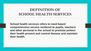 SCHOOL HEALTH SERVICES.. | PDF