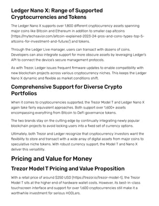 Ledger vs. Trezor – Which one you choose in 2024? | PDF