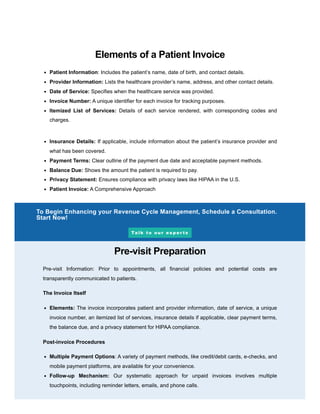Patient invoices and Self-pay collections | PDF