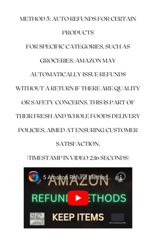5 Amazon Refund Methods: Keep Delivered Items | PDF