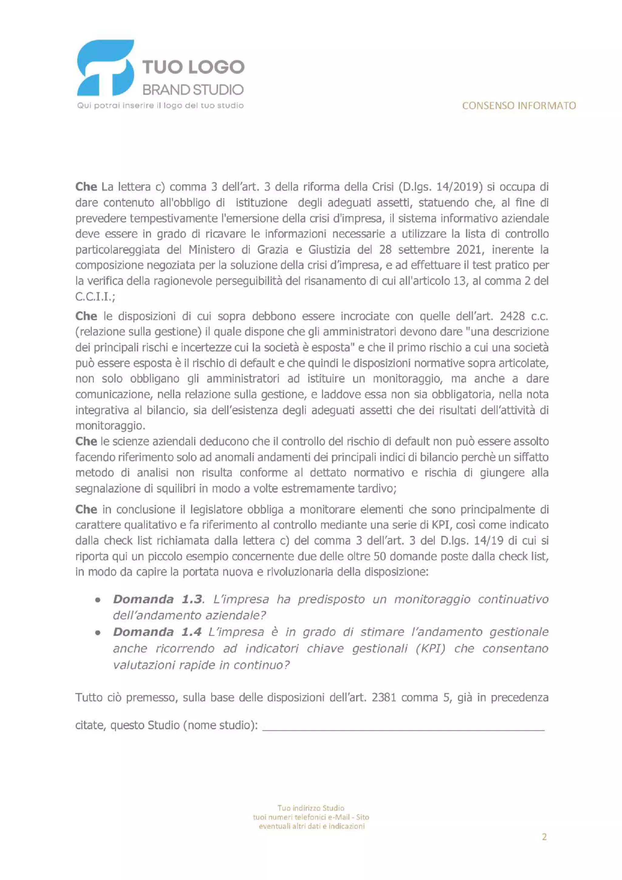 Consenso informato brandizzato | PDF